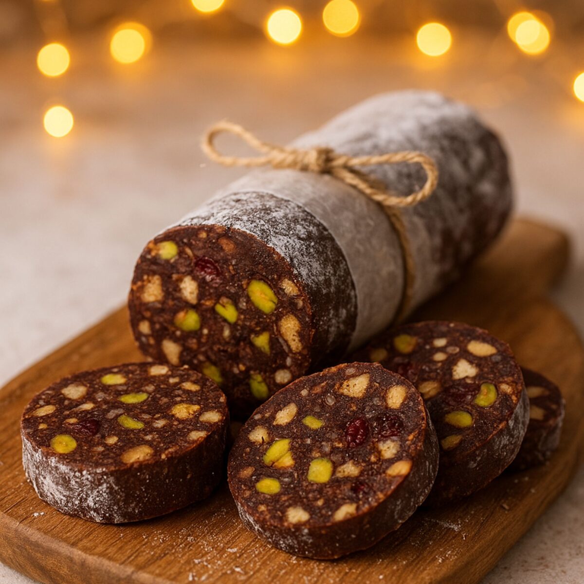 CHOCOLATE SALAMI (NO BAKE!) - Delciously Nikki